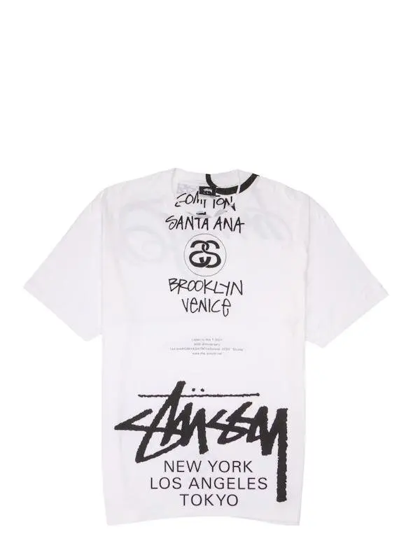 StÜssy X Takahiro Miyashita The Soloist World Tour Collection T Shirt - White