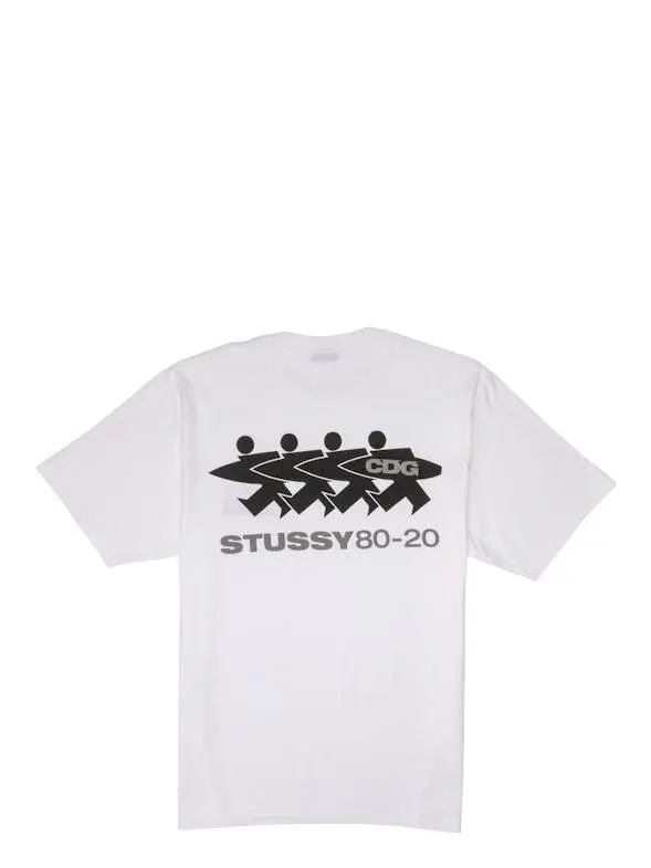 StÜssy X Cdg Surfman T-shirt - White