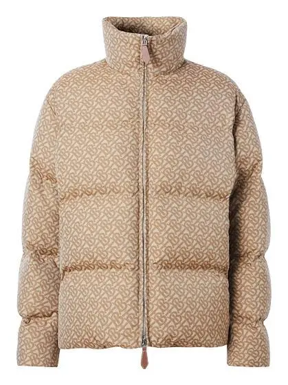 Burberry Jacquard Puffer Jacket - Soft Fawn