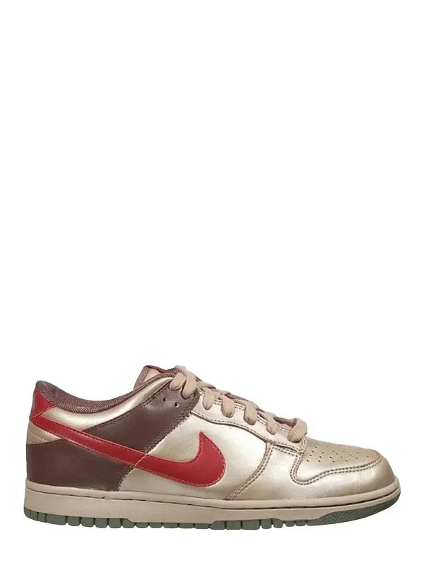 Nike Dunk Low Sneakers - Metallic Zinc/baroque Brown/red