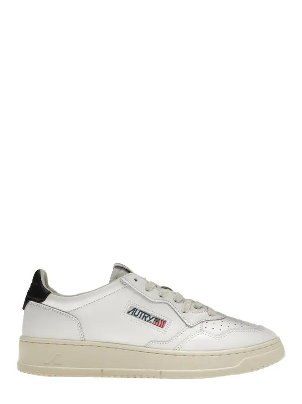 AUTRY Medalist Leather Low-top Sneakers - White/black