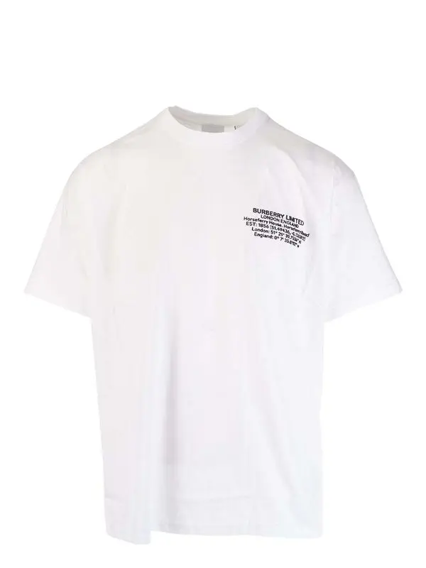 Burberry Oversized Abel Coordinates Logo Tee Shirt - White