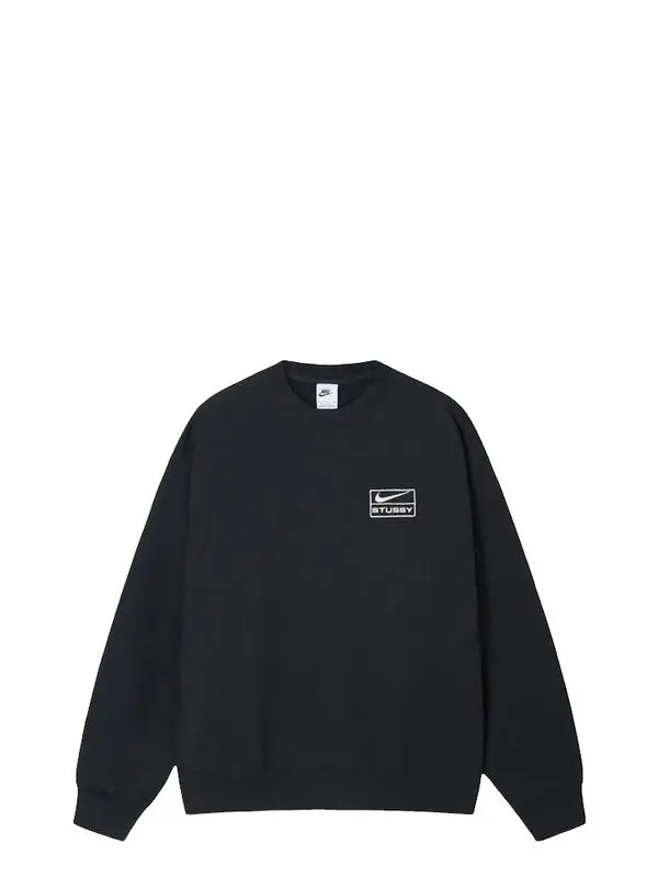 StÜssy X Nike Stone Washed Fleece Crew - Black