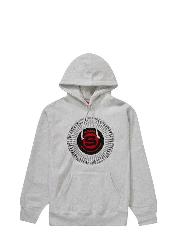 Supreme Chenille Applique Hooded Sweatshirt - Ash Grey