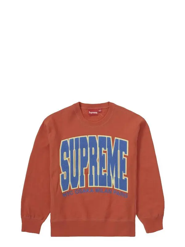 Supreme Cities Arc Crewneck Sweatshirt - Burnt Orange