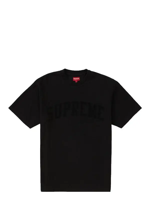 Supreme Chenille Arc Logo Short Sleeve Top - Black