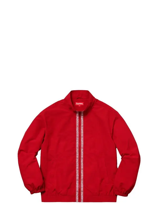 Supreme Classic Logo Taping Track Jacket - Red