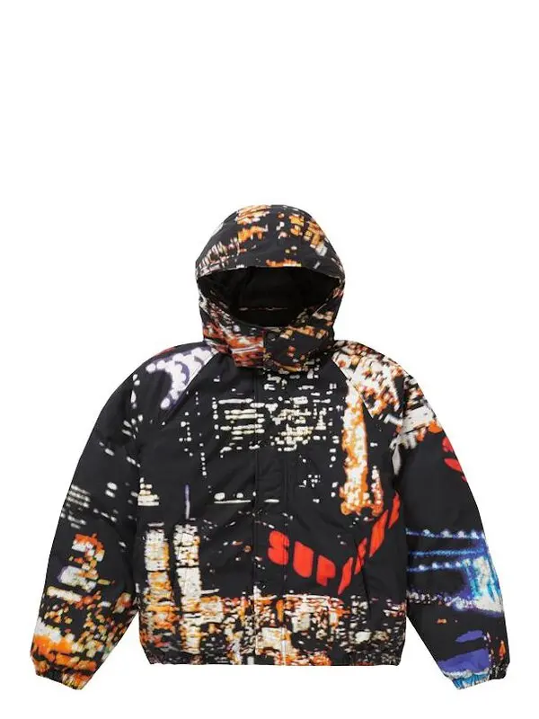 Supreme City Lights Puffy Jacket - Black