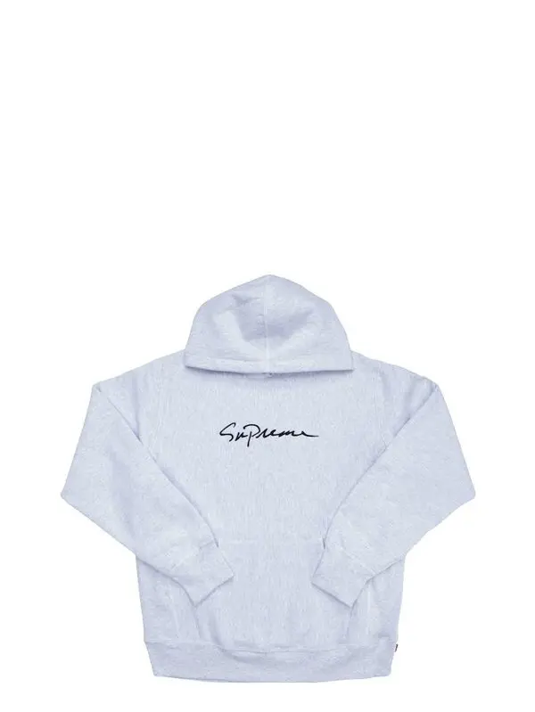 Supreme Classic Script Hooded Sweatshirt - Ash Grey