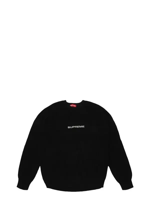 Supreme Chest Stripe Raglan Sweater - Black