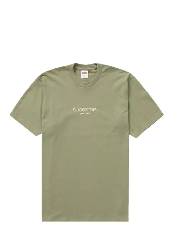 Supreme Classic Logo Tee Shirt - Light Olive