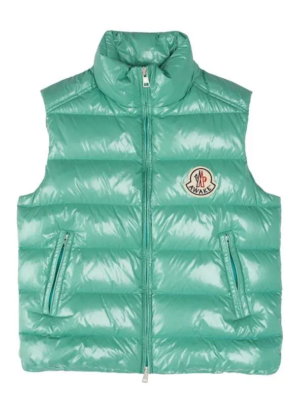 AWAKE X Moncler Parker Gilet Puffer Vest - Light Green
