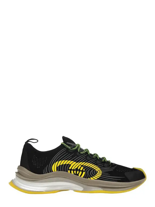 Gucci Run Sneakers - Black/yellow/beige