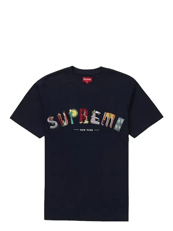 Supreme City Arc Tee Shirt - Navy Blue