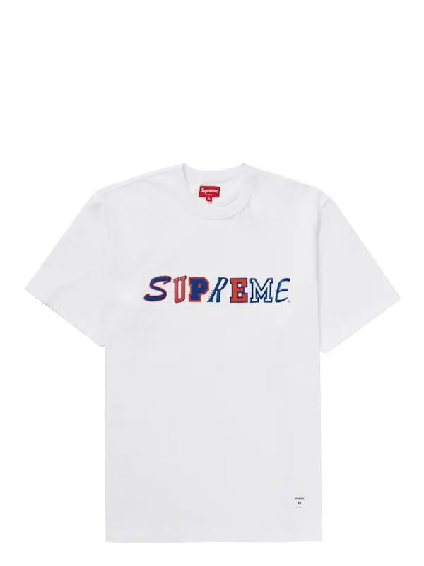 Supreme Collage Logo Short Sleeve Top - White