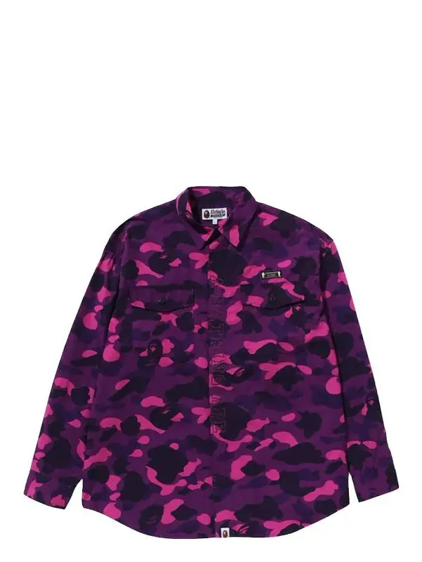 A BATHING APE Camo Cpo Shirt - Purple