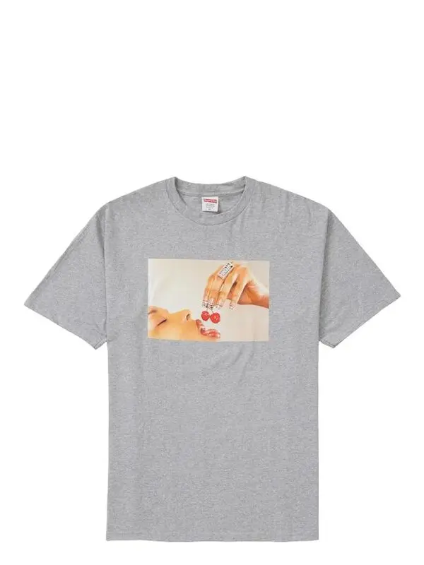 Supreme Cherries Tee Shirt - Heather Grey