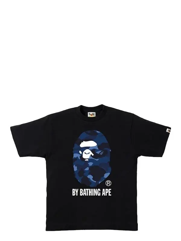 A BATHING APE Camo Bathing Tee Shirt - Black/blue