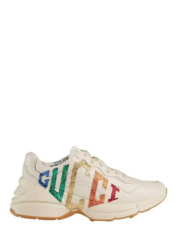 Gucci Rhyton Glitter Sneakers - Ivory