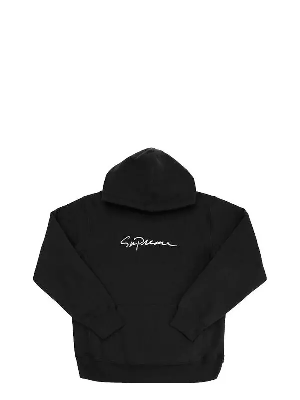 Supreme Classic Script Hooded Sweatshirt - Black