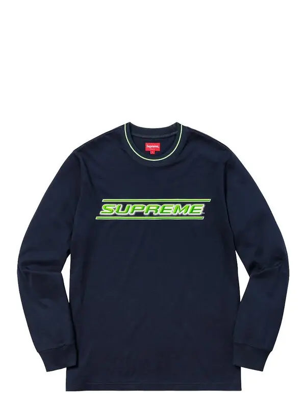 Supreme Bevel Long Sleeve Top - Navy Blue
