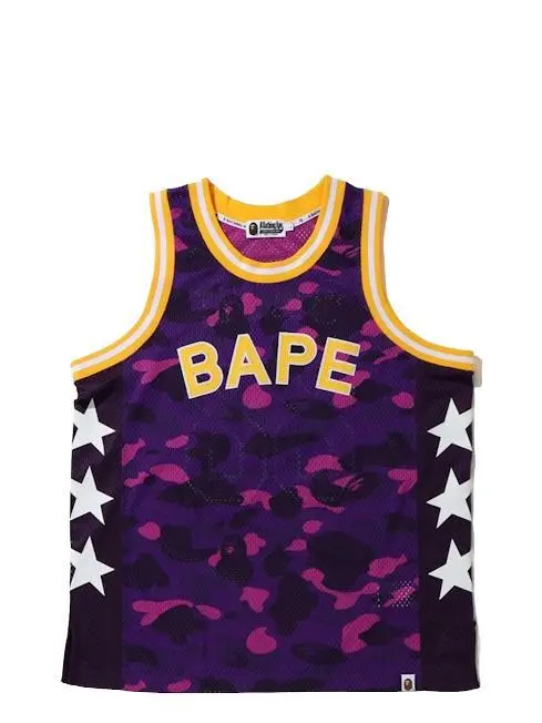 BAPE Camo Basketball Tank Top - Purple