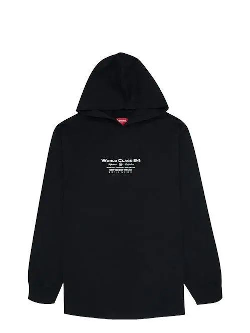 Supreme Best Of The Best Hooded Long Sleeve Top - Black