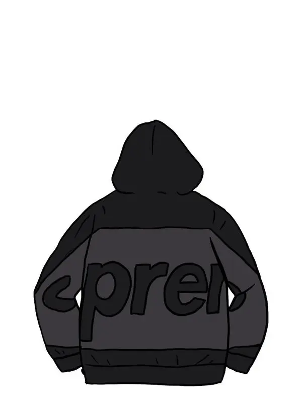Supreme Big Logo Hooded Sweatshirt - Black
