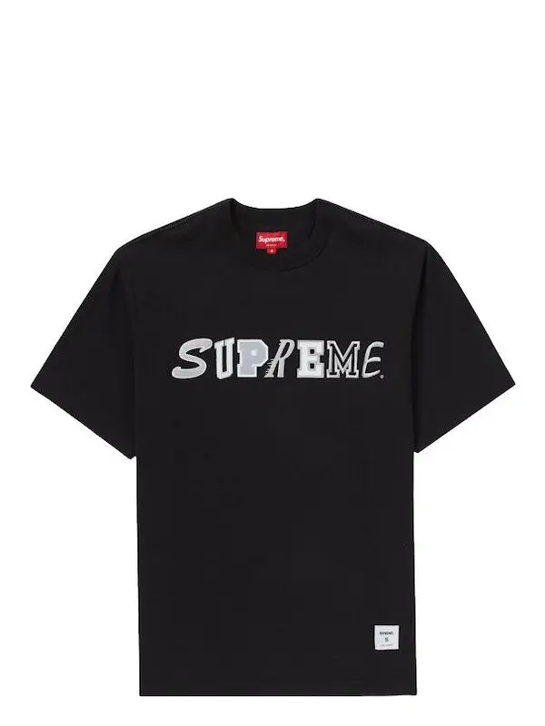 Supreme Collage Logo Short Sleeve Top - Black