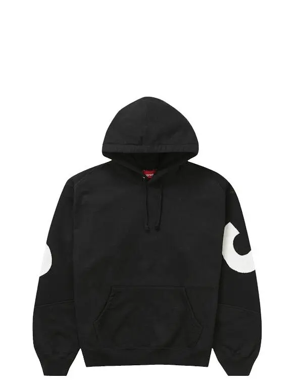 Supreme Big Logo Jacquard Hooded Sweatshirt - Black