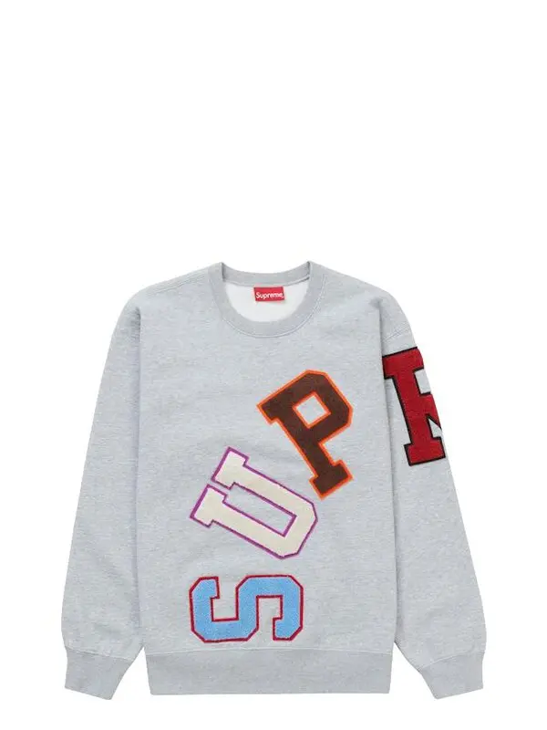 Supreme Big Arc Crewneck Sweatshirt - Heather Grey