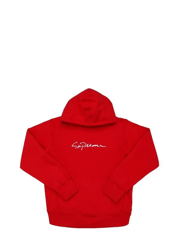 Supreme Classic Script Hooded Sweatshirt - Red