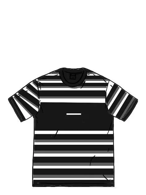 Supreme Blocked Stripe Short Sleeve Top - Black