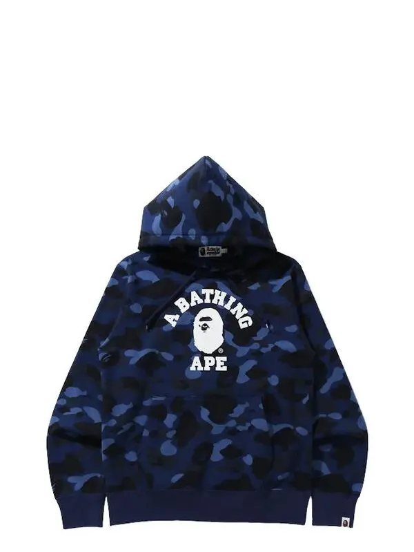 BAPE Camo College Pullover Hoodie - Blue