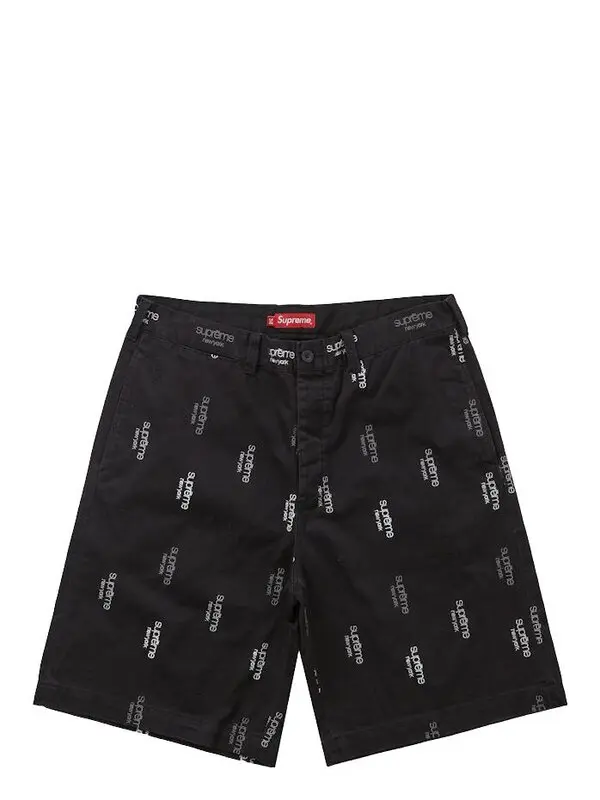 Supreme Classic Logo Chino Short - Black