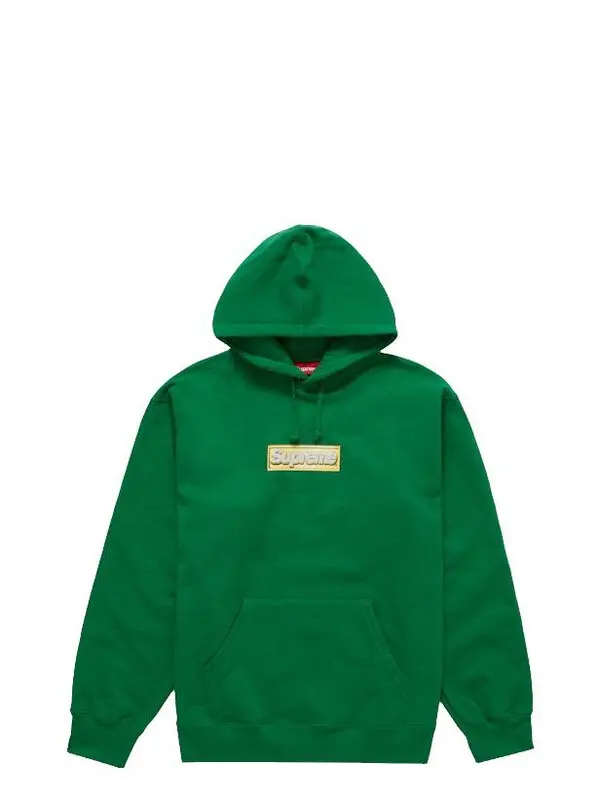 Supreme Bling Box Logo Hooded Sweatshirt - Green