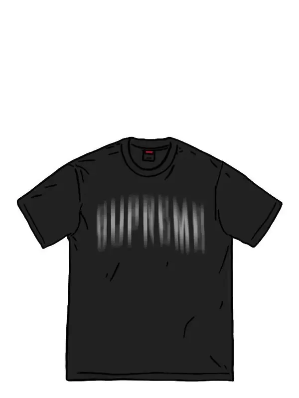 Supreme Blurred Arc Short Sleeve Top - Black