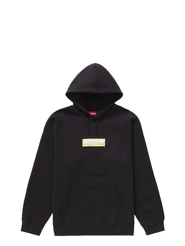 Supreme Bling Box Logo Hooded Sweatshirt - Black