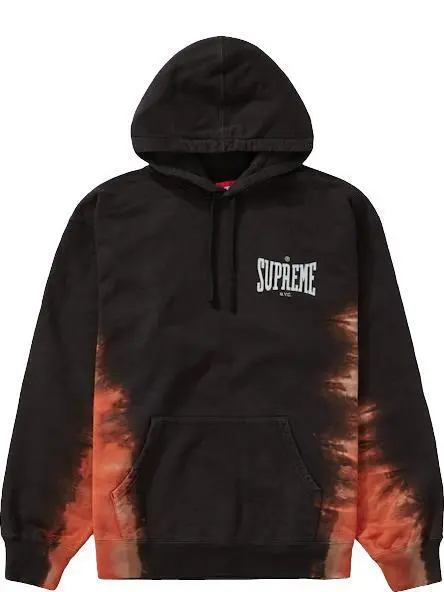 Supreme Bleached Hooded Sweatshirt - Black