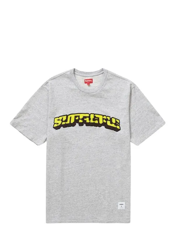 Supreme Block Arc Short Sleeve Top - Heather Grey