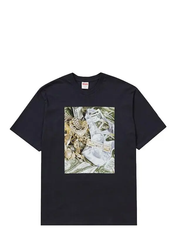 Supreme Bling Tee Shirt - Navy Blue