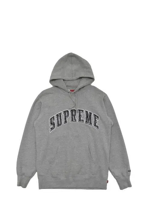 Supreme Chrome Arc Hooded Pullover - Heather Grey