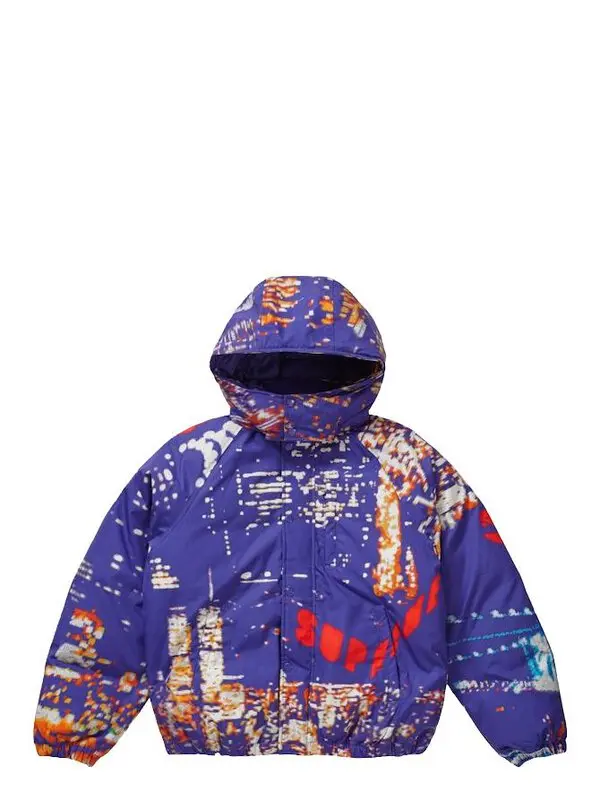 Supreme City Lights Puffy Jacket - Purple