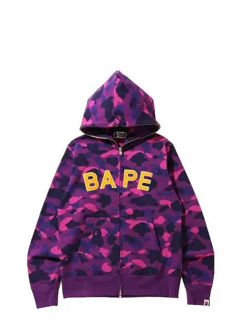 BAPE Camo Full Zip Hoodie - Purple