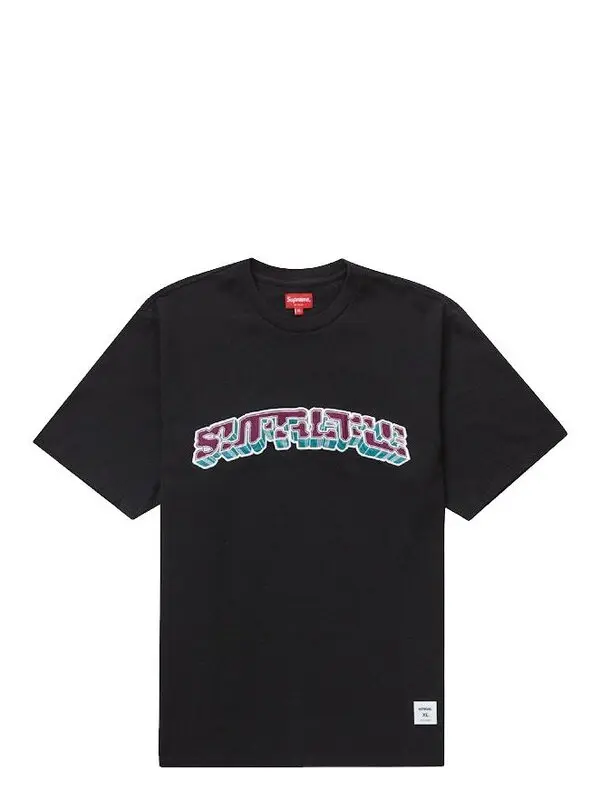 Supreme Block Arc Short Sleeve Top - Black