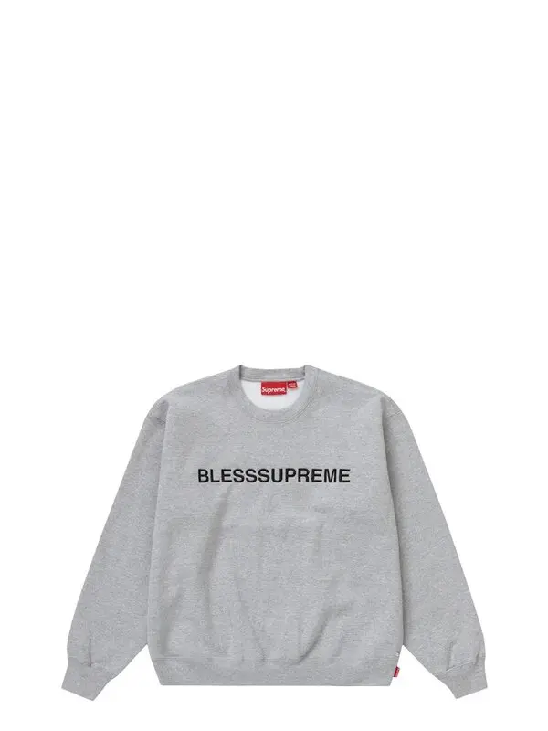 Supreme Bless Crewneck Sweatshirt - Heather Grey