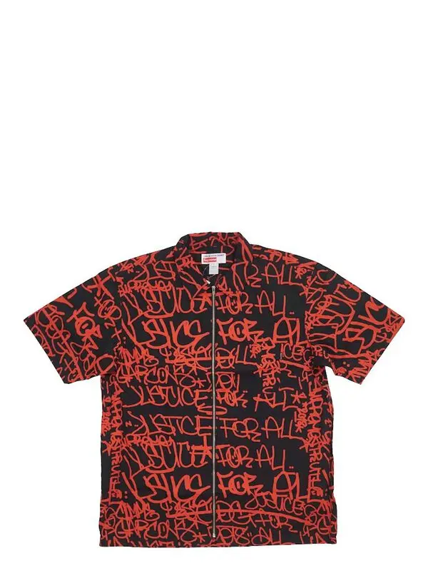 Supreme Comme Des Garcons Shirt Graphic Short Sleeve Shirt - Black