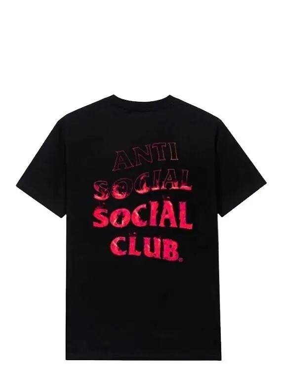 ANTI SOCIAL SOCIAL CLUB A Fire Inside Pink Flame Tee Shirt - Black