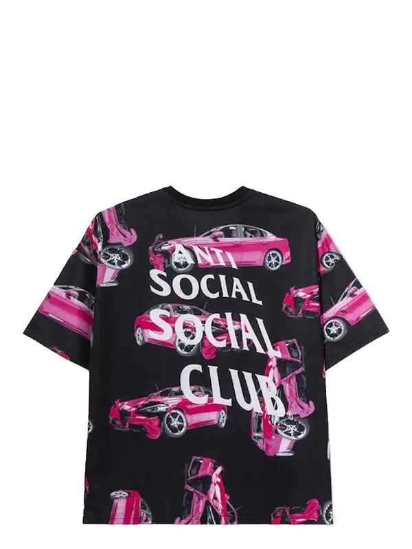 ANTI SOCIAL SOCIAL CLUB 3am On Melrose All Over Tee Shirtin - Black/pink