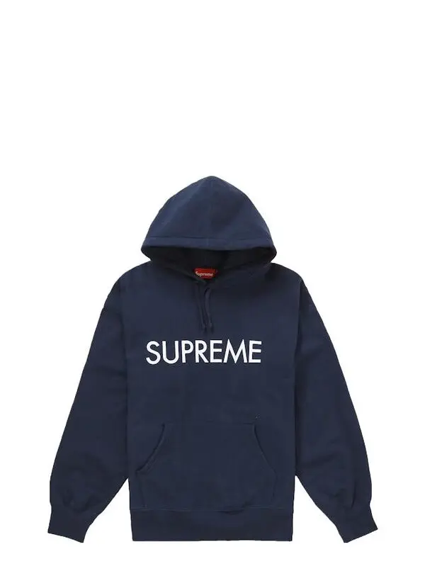 Supreme Hooded Sweatshirt - Navy Blue